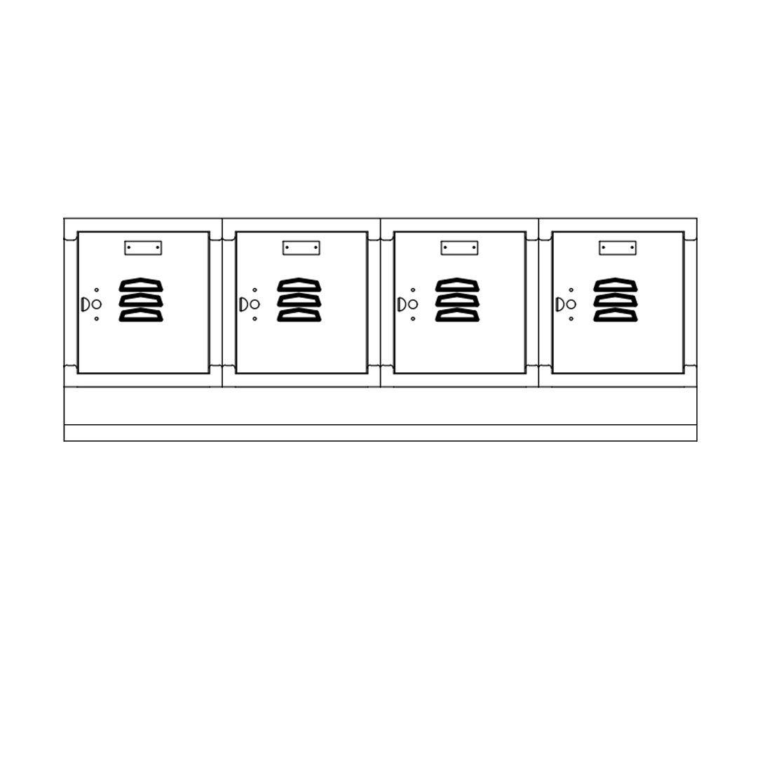 4 Person Multi-Robe Horizontal Locker | Republic