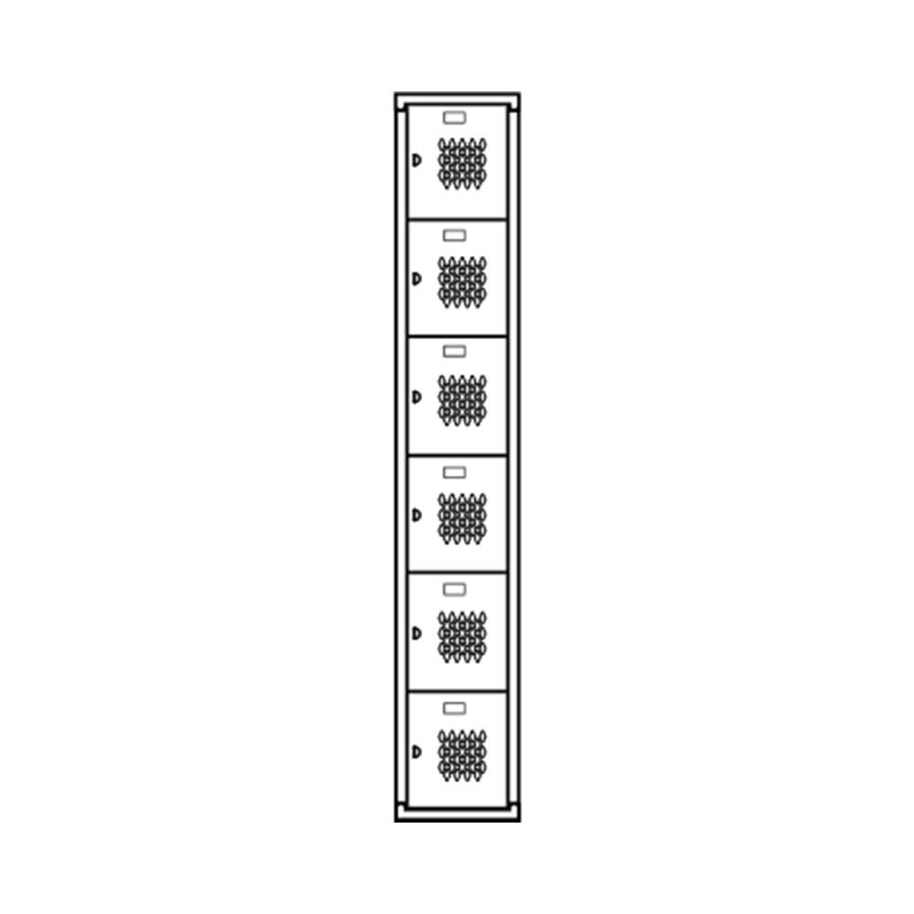 6-High Box All-Welded Ventilated Lockers | Republic